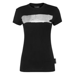 Plein Sport Damen T-Shirt "T-Shirt", schwarz, Gr. S, Obermaterial: 100% Baumwolle, Shirts
