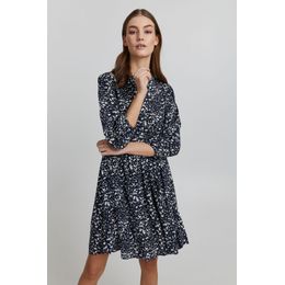 oxmo Damen Jerseykleid "Jerseykleid OXElva", blau, Gr. 38, Obermaterial: 100% Viskose CV., Kleider