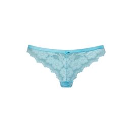 Lascana Damen String, Gr. 36, blau, Spitze, Obermaterial: 85% Polyamid, 10% Elasthan, 5% Polyester, Unterhosen, aus zarter, elastischer Jacquardspitze