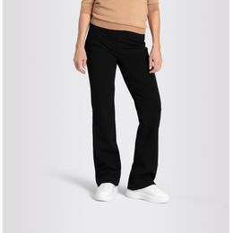 MAC Damen Jeggings "Flare", schwarz, Gr. 40, unifarben, Jersey, Obermaterial: 63% Viskose, 33% Polyamid, 4% Elasthan, Hosen, mit Gummibund und