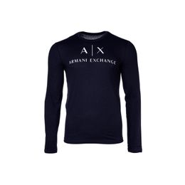 Armani Exchange Herren Longsleeve "Longsleeve 1er Pack", blau, Gr. M, Obermaterial: 100% Baumwolle CO., Shirts