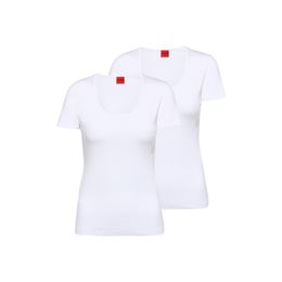 Hugo Damen T-Shirt "T-Shirt T-Shirt RN 2er Pack", wei&szlig;, Gr. M, Obermaterial: 95% Baumwolle CO. 5% Elasthan EL., Shirts