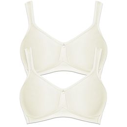 SuSa Damen T-Shirt-BH "2er Pack Spacer BH ohne B&uuml;gel Catania", Gr. 80champagner champagner, Stoff, Obermaterial: 43% Polyamid PA. 39% Polyester PES.