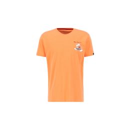 Damen T-Shirt "Flying Buzz SL T-Shirt", orange, Gr. M, Alpha Industries, Obermaterial: 100% Baumwolle, Shirts