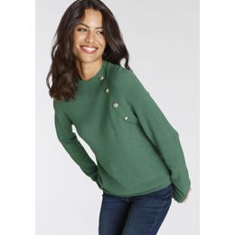 Laura Scott Damen Strickpullover, gr&uuml;n, Gr. 44, unifarben, Strick, Obermaterial: 50% Viskose, 28% Polyester, 22% Polyamid, Pullover, kuscheliger
