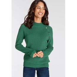 Laura Scott Damen Strickpullover, gr&uuml;n, Gr. 36, unifarben, Strick, Obermaterial: 50% Viskose, 28% Polyester, 22% Polyamid, Pullover, kuscheliger
