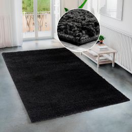 Hochflor-Teppich Bruno Banani, B:240cm H:30mm L:320cm, grau, Kunstfaser, Teppiche, "Shaggy Soft", gewebt, Uni Farben, besonders weich und kuschelig,