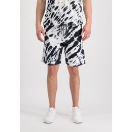 Herren Sweatshorts "Tie Dye Shorts", schwarz, Gr. L, Alpha Industries, Obermaterial: 80% Baumwolle, 20% Polyester, Hosen