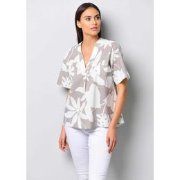 Alba Moda Damen Shirtbluse "Bluse Bluse"taupe, Gr. 34, Obermaterial: 97% Baumwolle CO. 3% Elasthan EL., Blusen