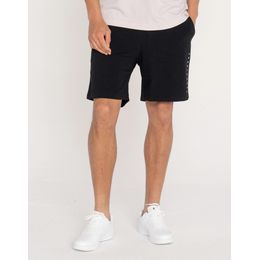 Jack & Jones JACK & JONES Herren Shorts "JPSTGORDON STAR JJ SWEAT SHORTS SRT SN", schwarz, Gr. L, bedruckt, Web, Obermaterial: 70% Baumwolle, 30% Polyester,