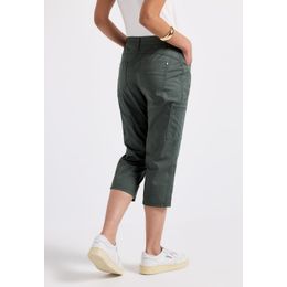 Street One Damen 3/4-Hose "Style Yulius", gr&uuml;n, Gr. 42, unifarben, Web, Obermaterial: 98% Baumwolle, 2% Elasthan, Hosen, im Cargo-Style