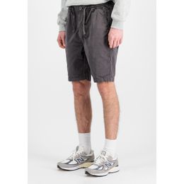 Herren Shorts "Basic Cotton Short", grau, Gr. 32, Alpha Industries, Obermaterial: 100% Baumwolle, Hosen