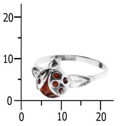 OSTSEE-SCHMUCK Damen Fingerring "OSTSEE-SCHMUCK Ring Marienk&auml;fer Ring Marienk&auml;fer", 44 (14,0), Silber 925 (Sterlingsilber), silber, Silber 925