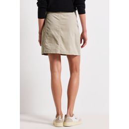 Street One Damen Minirock, beige, Gr. 46, unifarben, Web, 98% Baumwolle, 2% Elasthan, R&ouml;cke, aus Baumwolle mit Stretchanteil