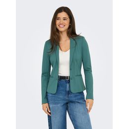 Only Damen Jerseyblazer "ONLPOPTRASH – 2-Knopf Blazer mit taillierter Silhouette", grün, Gr. M, unifarben, Milano Rib, Obermaterial: 63% Viskose, 32%