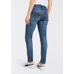 Herrlicher Damen Slim-fit-Jeans "Pitch Slim Denim Stretch", blau, Gr. 34, Denim/Jeans, Obermaterial: 98% Baumwolle, 2% Elasthan, Jeans, mit niedriger