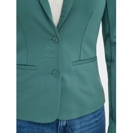 Only Damen Jerseyblazer "ONLPOPTRASH &ndash; 2-Knopf Blazer mit taillierter Silhouette", gr&uuml;n, Gr. S, unifarben, Milano Rib, Obermaterial: 63% Viskose, 32%