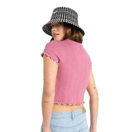 Roxy Damen Shirttop "Pointelle", rosa, Gr. M, Obermaterial: 100% Walkfrottier;, Tops