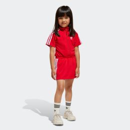Mädchen Shirtkleid "FIREBIRD DRESS", rot, Gr. 110, adidas originals, Obermaterial: 100% Polyester, Kleider
