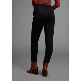 Laura Scott Damen Stretch-Hose, schwarz, Gr. 36, unifarben, Milano Rib, Obermaterial: 76% Polyester, 20% Viskose, 4% Elasthan, Hosen, aus bequemem