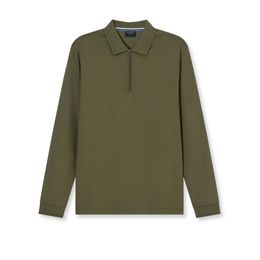 OLYMP Herren Langarm-Poloshirt, gr&uuml;n, Gr. S, Jersey, Obermaterial: 100% Baumwolle, Shirts, unifarben, Polokragen, regular fit, casual