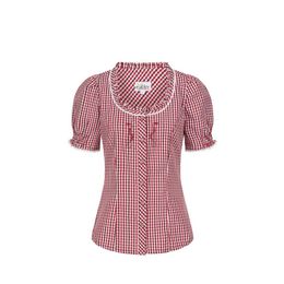 N&uuml;bler N&Uuml;BLER Damen Dirndlbluse "Trachtenbluse Kurzarm Natascha", rot, Gr. 42, Obermaterial: 70% Baumwolle CO. 30% Polyester PES., Blusen