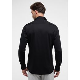 Eterna Herren Langarmhemd "MODERN FIT", schwarz, Gr. 40, Jersey, 100% Baumwolle, Hemden, NON IRON (b&uuml;gelfrei)