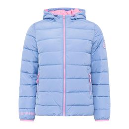 Zwillingsherz Damen Steppjacke ""Moin Moin"", blau, Gr. L, Steppware, Obermaterial: 100% Polyester, Jacken, Kapuze, w&auml;rmend, Kontrastn&auml;hte