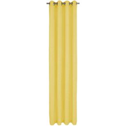 Vorhang WIRTH, B:172cm H:245cm, gelb, Chenille, Polyacryl, Wohnzimmer, Gardinen, "Holmsund 288g/qm"