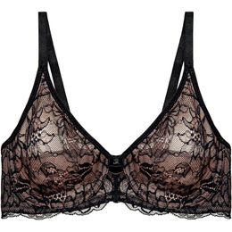 Triumph Damen B&uuml;gel-BH "Amourette Charm", Gr. 70, schwarz, Spitze, Obermaterial: 74% Polyamid, 26% Elasthan, BHs, elegante Stretch-Spitze, weich,