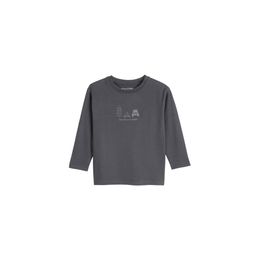 Marc O'Polo Langarmshirt MARC O'POLO "aus Organic Cotton", Jungen, Gr. 104/110, grau (broken graphite), Obermaterial: 100% Baumwolle, unifarben, Basic, regular fit, Rundhals, Shirts
