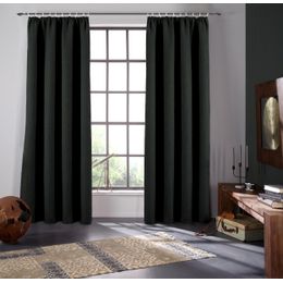 Verdunkelungsvorhang Bruno Banani, B:130cm H:145cm, grau, Polyester, Gardinen, "Bela", blickdicht, meliert, verschiedene Gr&ouml;&szlig;en