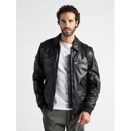 JCC Herren Lederjacke "3102163", schwarz, Gr. 54, Obermaterial: 100% Lammleder. Lining : 50% Polyester, 50% Baumwolle. &Auml;rmelfutter: 100% Polyester.