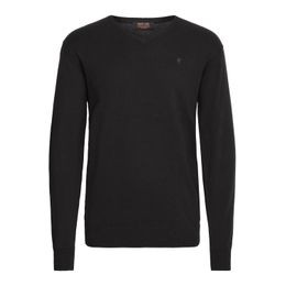 INDICODE Herren Strickfleece-Pullover "Strickpullover IDBellix", schwarz, Gr. XL, Obermaterial: 80% Baumwolle CO. 20% Polyamid PA., Pullover
