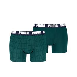 Puma Herren Boxer "Boxershorts (2er-Pack) Herren", Gr. L, grün, 95% Baumwolle, 5% Elasthan, Unterhosen