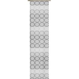 Schiebegardine WIRTH, B:60cm H:245cm, grau, Jacquard, Baumwolle, Polyester, Wohnzimmer, Gardinen, "Zirbello"