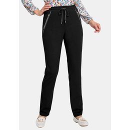 GOLDNER Damen 2-in-1-Hose "Hose SARA", schwarz, Gr. 40, Obermaterial: 67% Viskose CV. 27% Polyamid PA. 6% Elasthan EL., Hosen