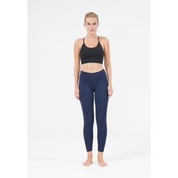 ENDURANCE ATHLECIA ATHLECIA Damen Trainingstights "FRANZ", blau, Gr. 38, unifarben, 72% Nylon, 28% Elasthan, Hosen, mit leichter Kompression