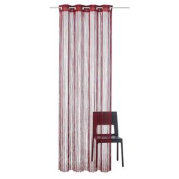 Weckbrodt-Gardinen Fadenvorhang WECKBRODT, B:148cm H:240cm, rot, Polyester, Gardinen, "Leon", Fadengardine, Insektenschutz, transparent, k&uuml;rzbar, Store