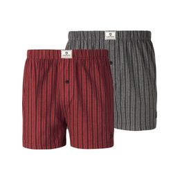Jan Vanderstorm Herren Boxershorts "2er Pack Boxershorts THURE", Gr. L, rot, Obermaterial: 52% Baumwolle CO. 43% Polyester COOLMAX PES(Coolmax). 5%