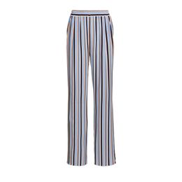 GOLDNER Damen 2-in-1-Hose "Palazzo-Hose mit sommerlichem Druck"blau, sand, gestreift, Gr. 46, Obermaterial: 100% Viskose CV., Hosen