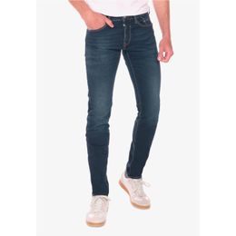Herren Slim-fit-Jeans "700/11", blau, Gr. 36, Le Temps Des Cerises, unifarben, 100% Baumwolle, Jeans, mit modischem Slim Fit-Schnitt