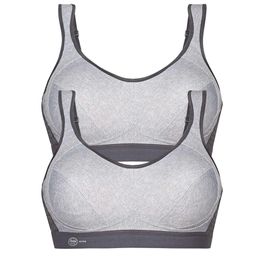 Anita Damen Sport-BH "Sport BH extreme control", Gr. 95, grau, Stoff, Obermaterial: 76% Polyester PES. 19% Polyamid PA. 5% Elasthan EL., BHs