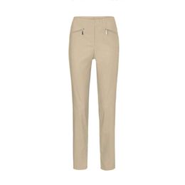 GOLDNER Damen 2-in-1-Hose "Schlupfhose LOUISA mit Steppn&auml;hten", beige, Gr. 44, Obermaterial: 67% Baumwolle CO. 28% Polyamid PA. 5% Elasthan EL.,