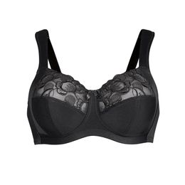 Anita Damen Entlastungs-BH "Komfort BH Lucia", Gr. 100, schwarz, Interlock, Obermaterial: 46% Polyester PES. 43% Polyamid PA. 11% Elasthan EL., BHs