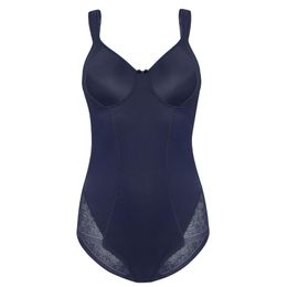 SuSa Damen Body "Schalen Body ohne B&uuml;gel Milano", Gr. 75, blau, Obermaterial: 79% Polyamid PA. 16% Elasthan EL. 5% Baumwolle CO., Bodys