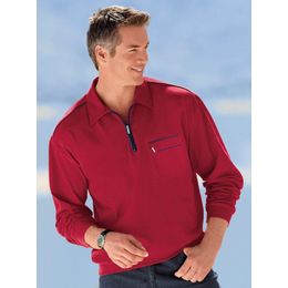 Catamaran Herren Poloshirt "Langarm-Poloshirt", rot, Gr. 44, unifarben, 100% Baumwolle, Shirts