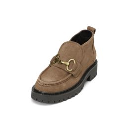 Marc O'Polo MARC O'POLO Damen Loafer "aus Veloursleder", Gr. 40, beige, Obermaterial: 100% Leder (Rind), unifarben, Schuhe