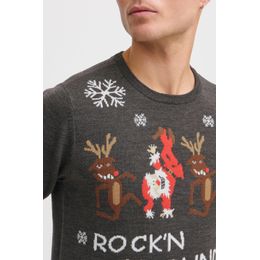 Blend Herren Strickfleece-Pullover "Strickpullover BHRudolph", grau, Gr. XL, Obermaterial: 100% Polyacryl PAN., Pullover