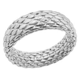Firetti Damen Fingerring "Schmuck Geschenk Silber 925 Damenring Ring Milanaise", 52, Silber 925 (Sterlingsilber), 6,6mmsilberfarben, Silber 925